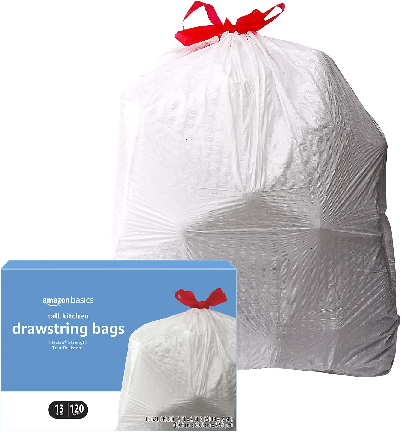 Amazon Lowest Price: Amazon Basics Flextra Tall Kitchen Drawstring ...