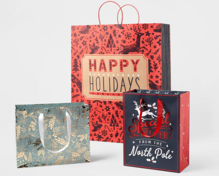 Target Post Holiday Clearance: Large Cub 'Happy Holidays' Gift Bag ...