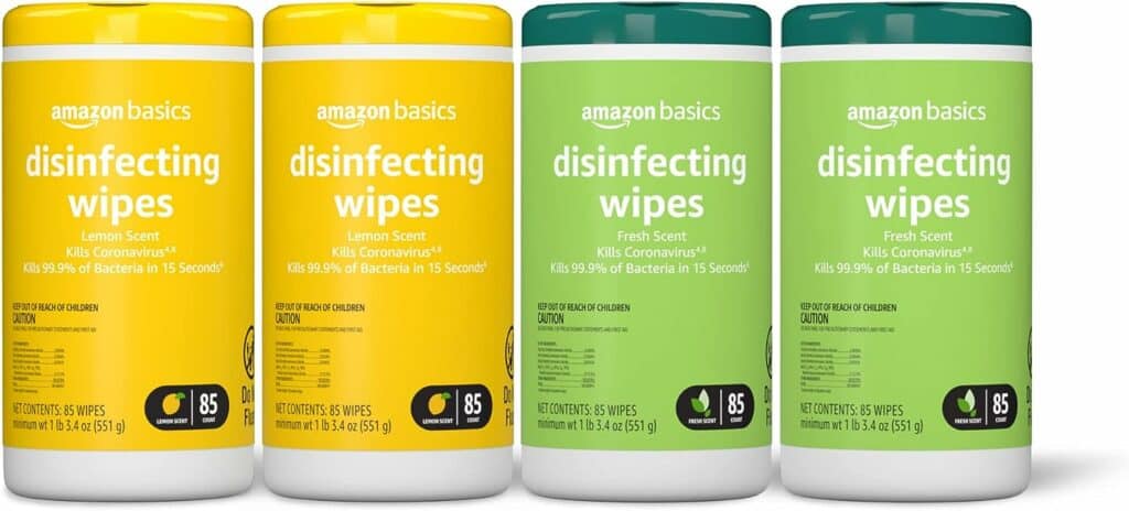 Amazon Lowest Price: 340 Count Amazon Basics Disinfecting Wipes, Lemon ...