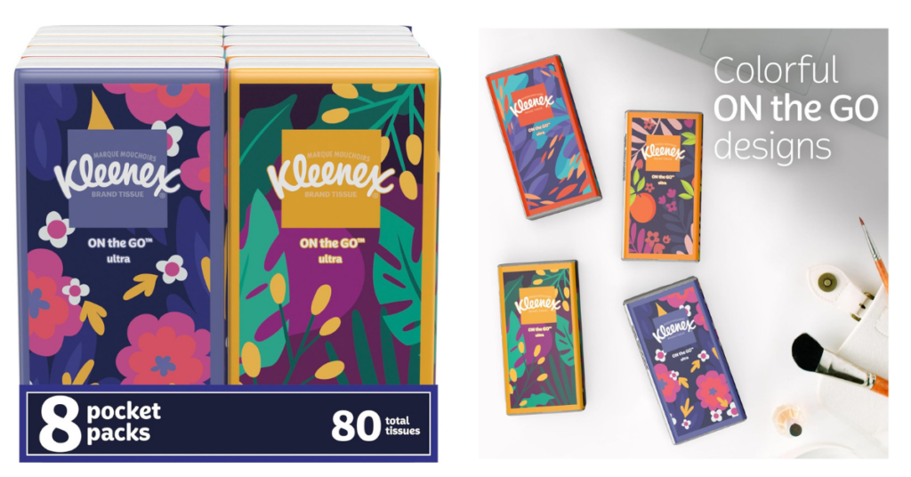 Amazon Lowest Price: Kleenex On-The-Go Facial Tissues, 8 On-The-Go Packs