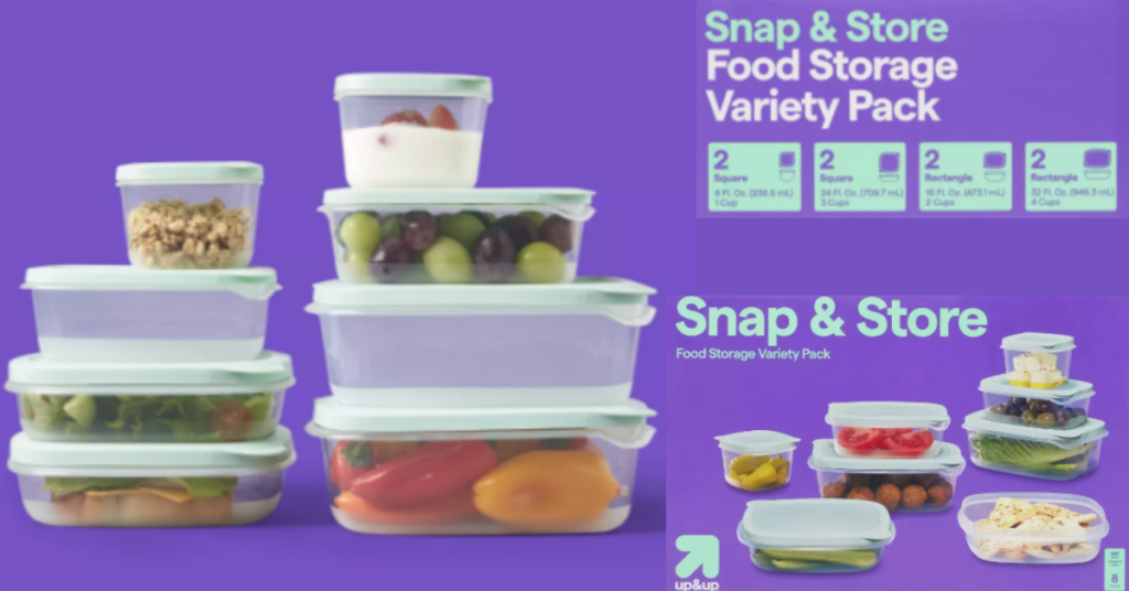 Target: Snap & Store Variety Pack Food Storage Containers - 16pc/8ct ...