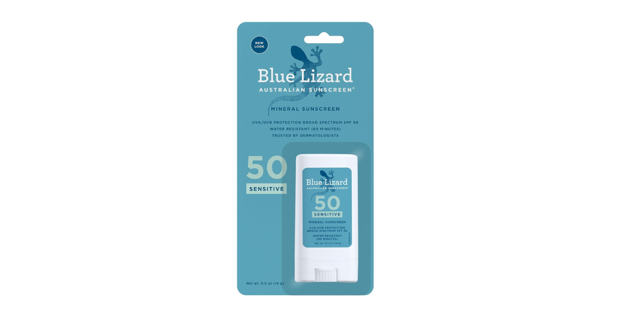 Amazon Lowest Price: BLUE LIZARD Sensitive Mineral Sunscreen Stick with ...