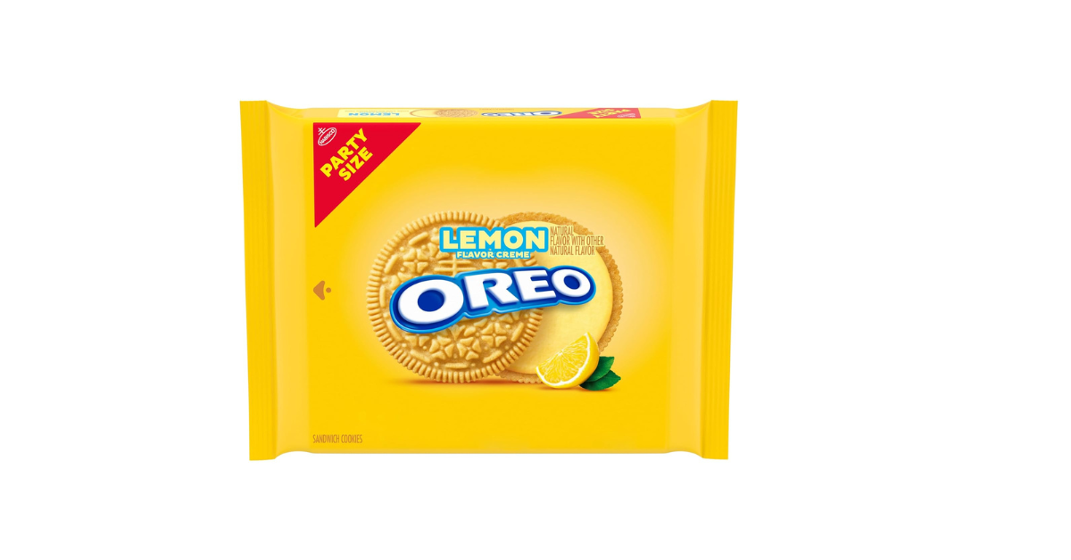 Amazon Lowest Price: OREO Lemon Creme Sandwich Cookies, Party Size, 24. ...