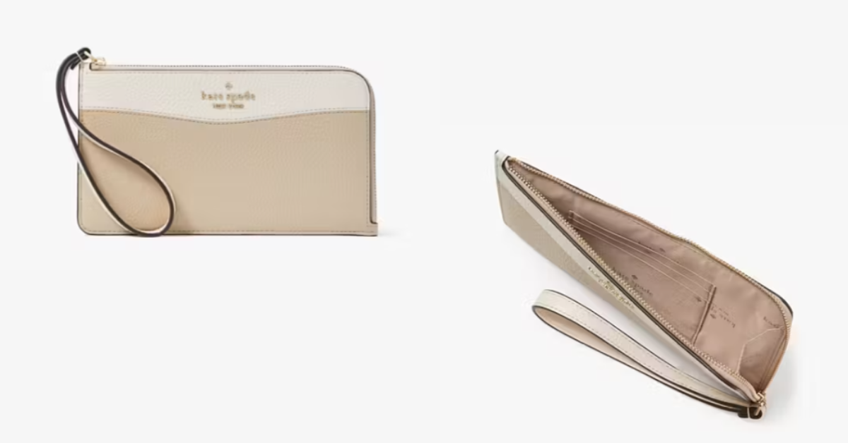 Kate Spade Outlet: Lucy Colorblock Pebbled Leather Medium L-zip ...