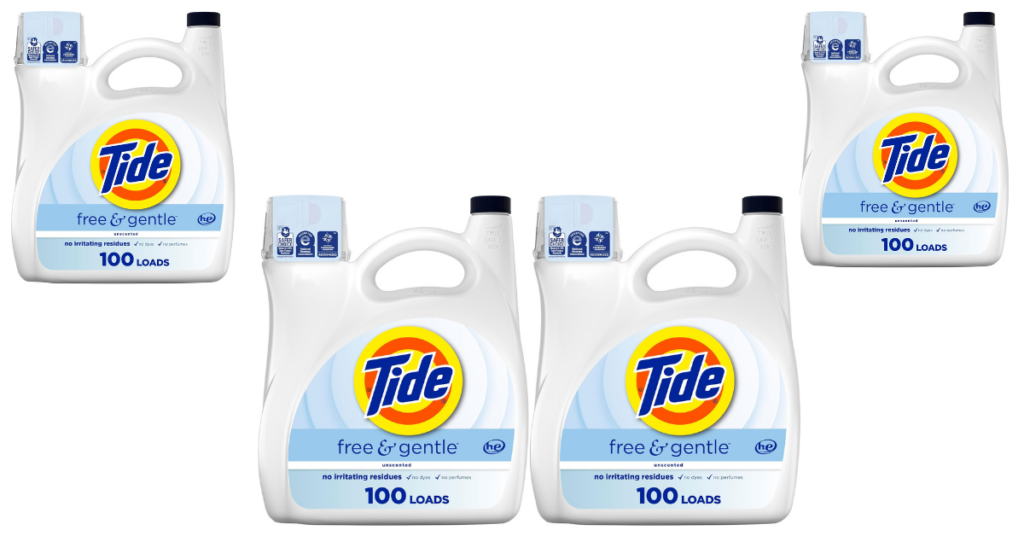 Amazon Lowest Price: Tide Free & Gentle Liquid Laundry Detergent, 100 ...