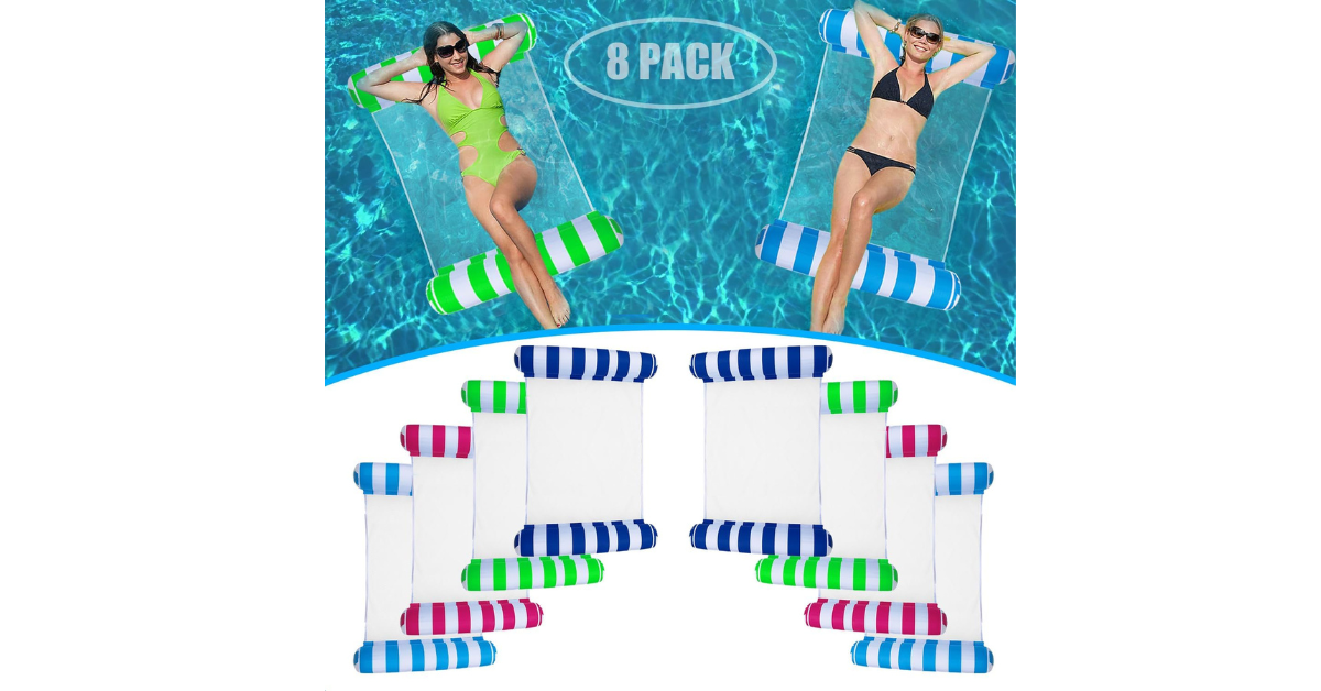 Amazon Lowest Price: 8 Pack Pool Floats Adult Size, Multi-Purpose 4-in ...