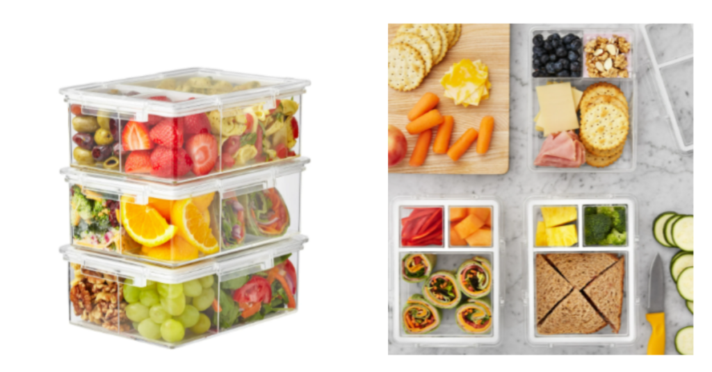 The Home Edit Bento Box Clear Food Storage Container, Set of 3 $9.83