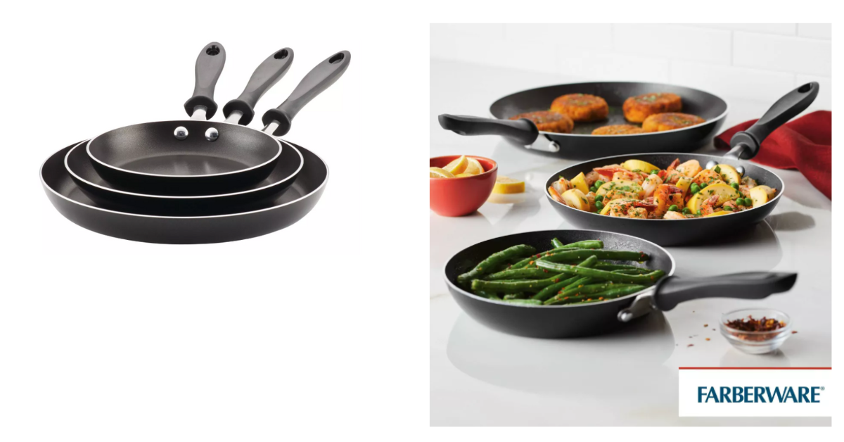 Target: Farberware Reliance 3pc Aluminum Nonstick Frying Pan Set $14.99