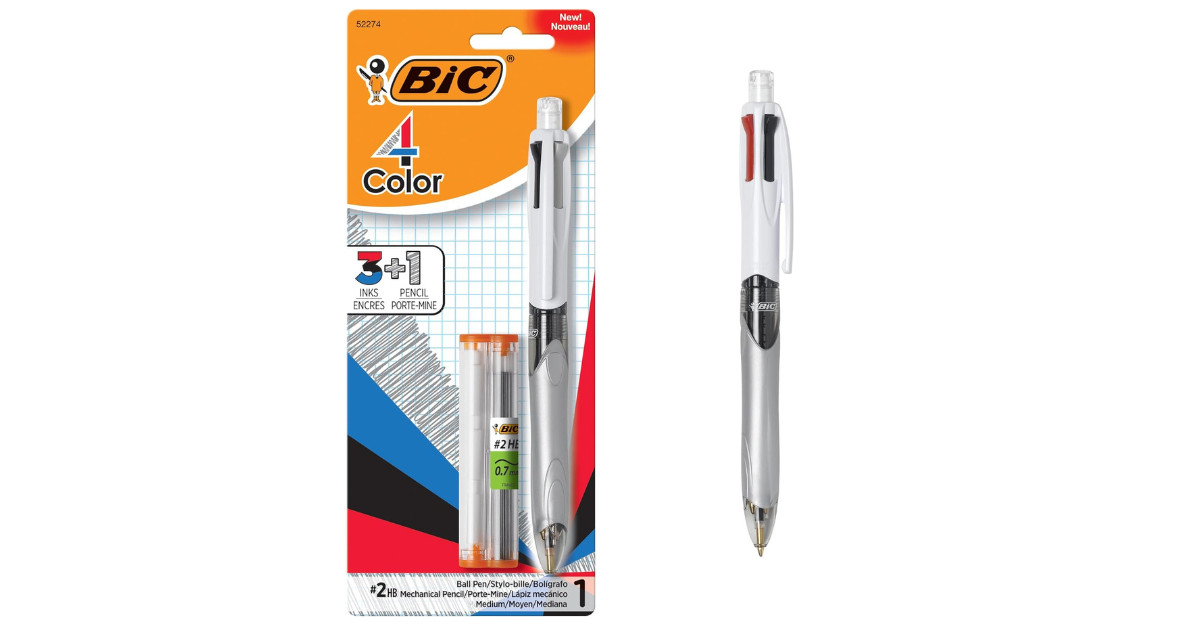 Amazon Prime Day Deal: BIC 4-Color 3+1 Retractable Ballpoint Pen with ...