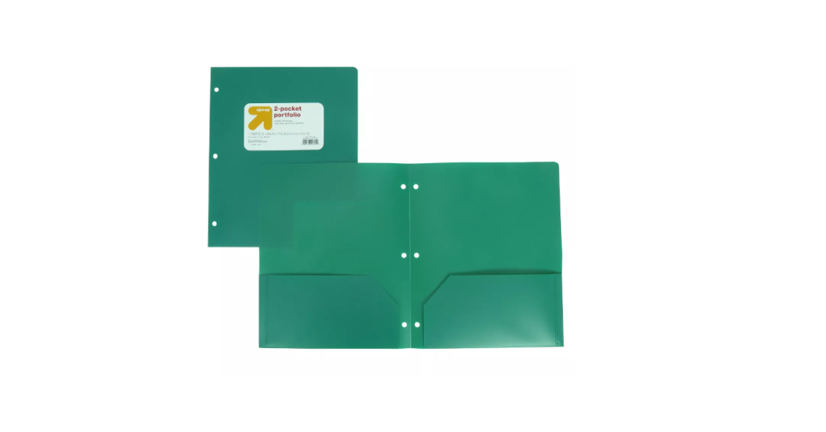 Target: 2 Pocket Plastic Folder - up and up: Polypropylene, 3 Hole ...