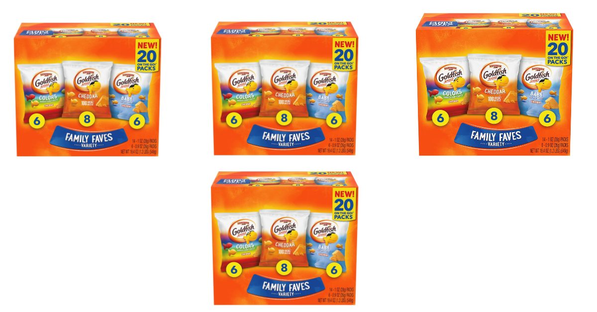 Amazon Lowest Price: Goldfish Family Faves Crackers, Cheddar, Colors ...