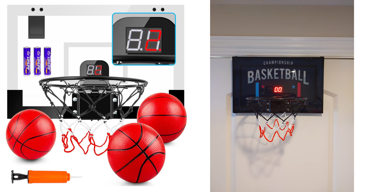 Amazon Lowest Price: Over the Door Mini Basketball Hoop with Electronic ...
