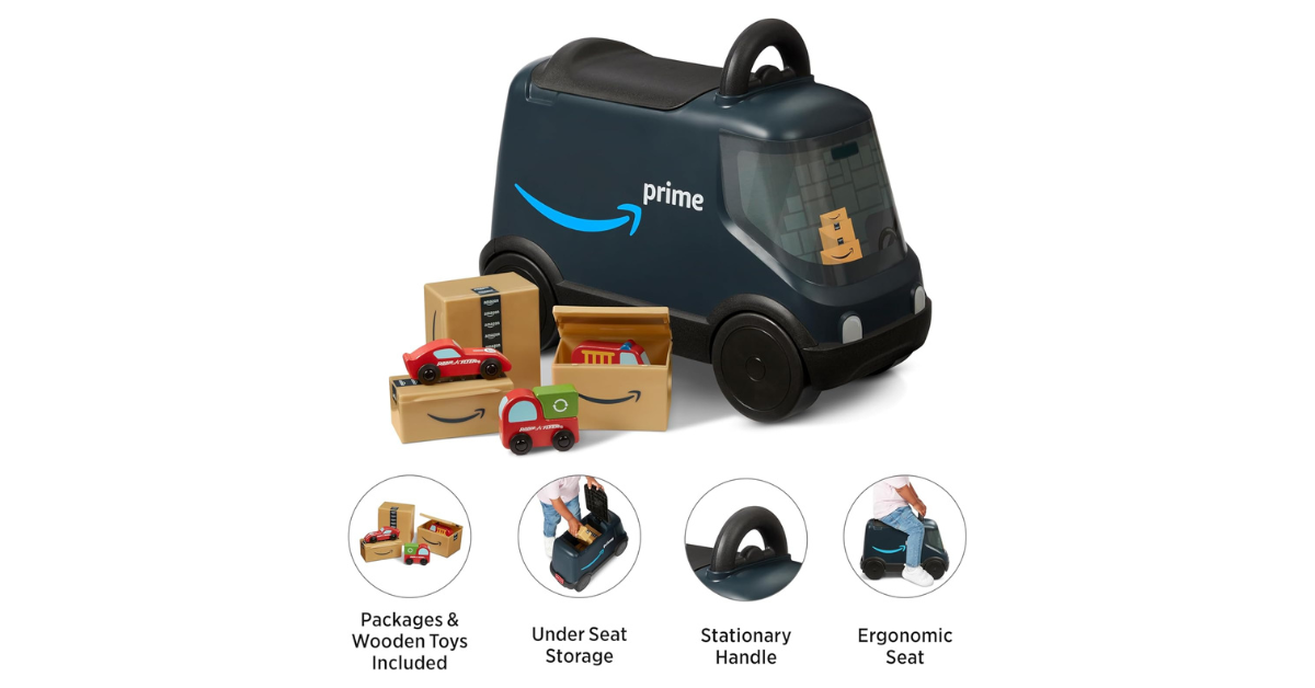 Amazon Lowest Price: Amazon Delivery Van Ride On Toy for Kids