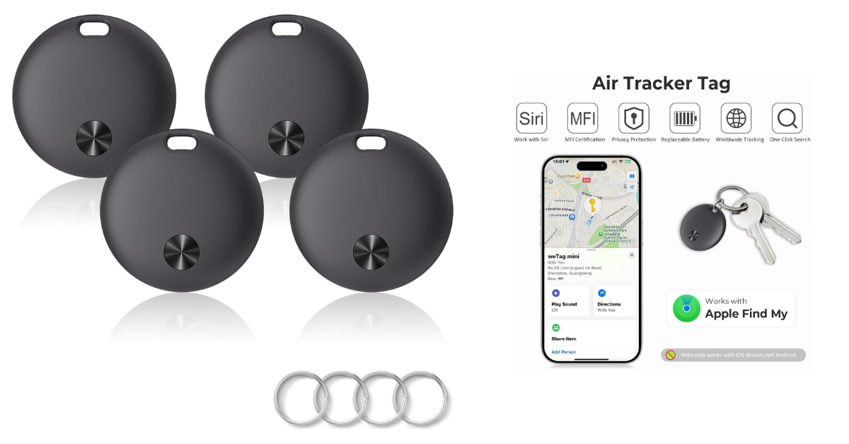 Amazon Lowest Price: Air Tracker Tags- 4 Pack, New Bluetooth Tracker ...