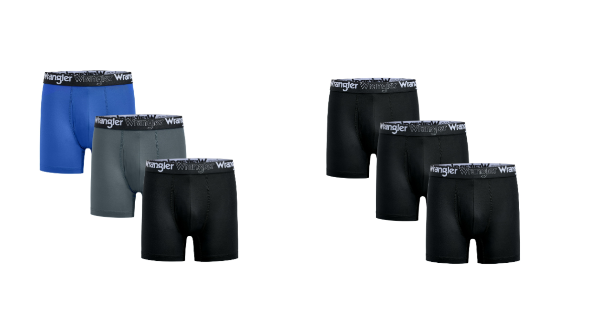 Walmart: Wrangler Men’s Lightweight Performance Stretch Boxer Briefs, 3 ...