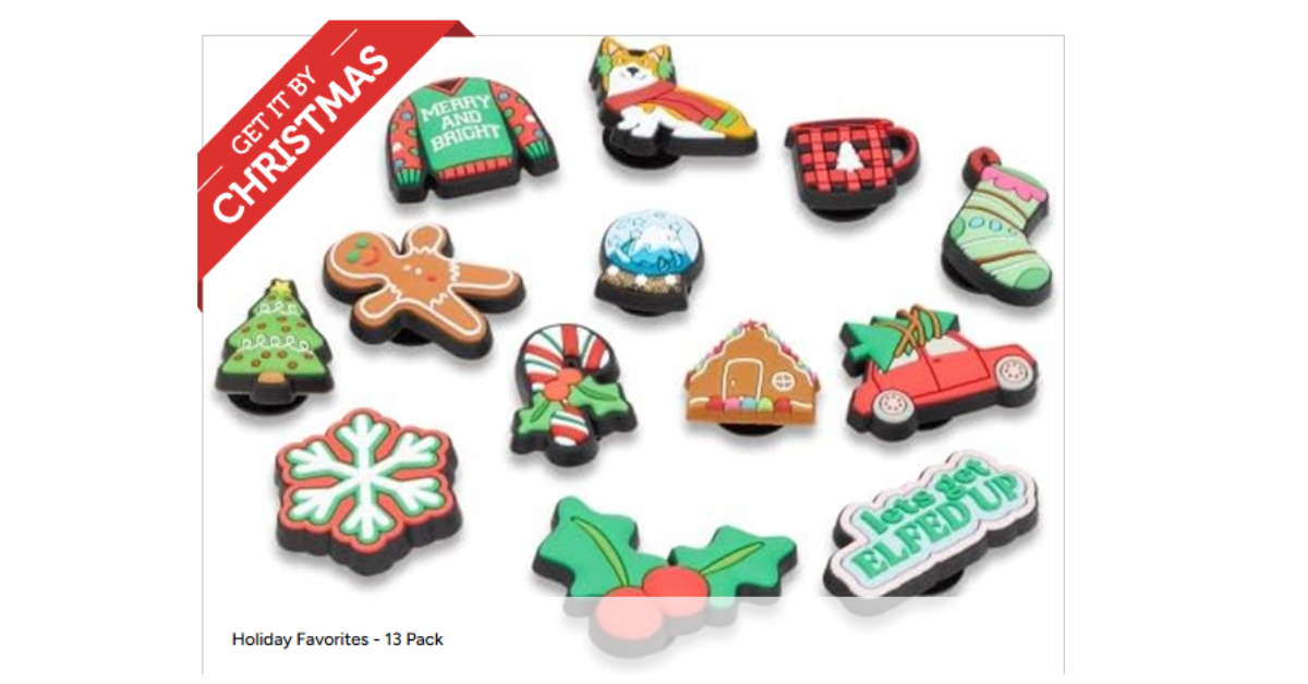 Crocs Jibbitz 13-Pack Holiday Shoe Charms $3.99 Shipped