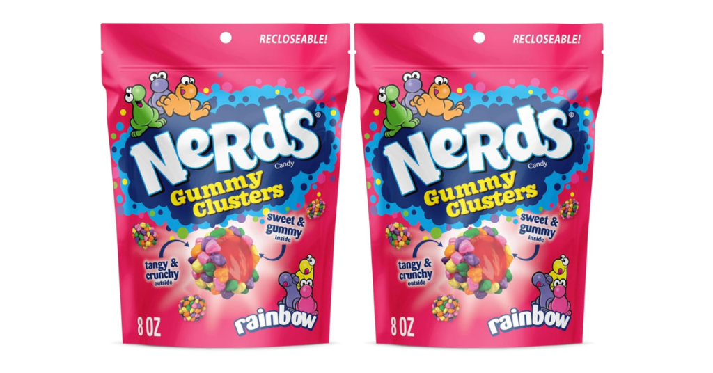 Amazon Lowest Price: Nerds Gummy Clusters Candy, Rainbow, Resealable 8 ...