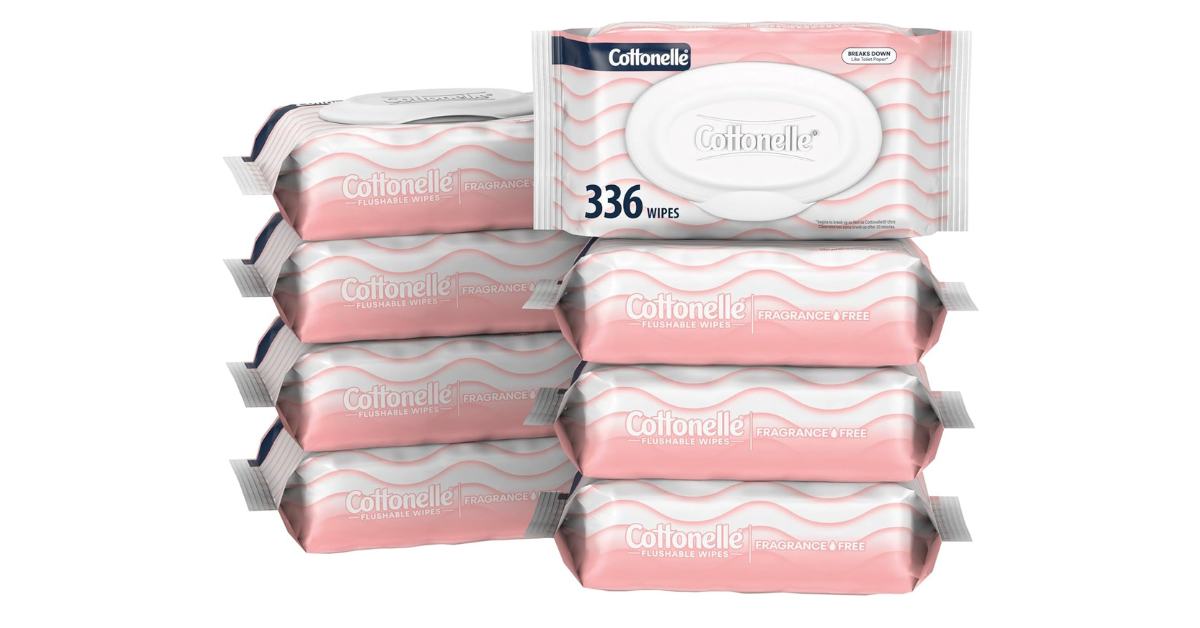 Amazon Lowest Price: Cottonelle Fragrance Free Flushable Wet Wipes ...