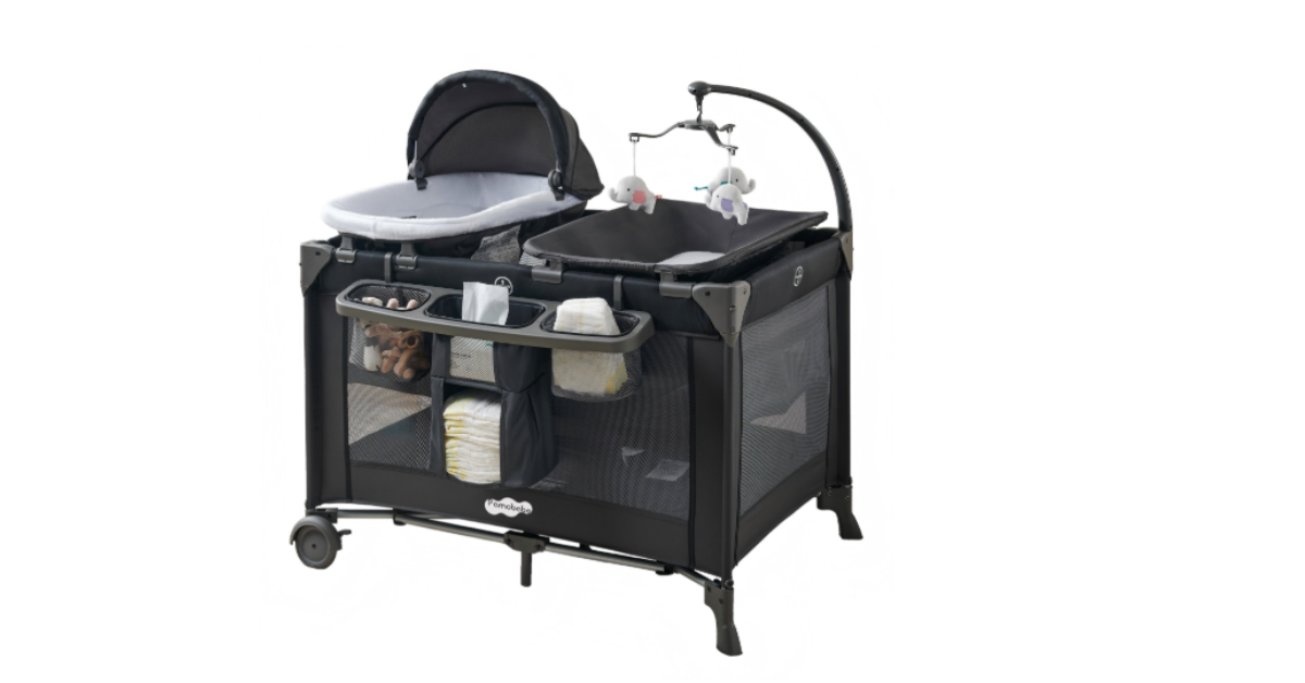 Pamo Babe 4-in-1 Baby Playard with Bassinet & Changing Table for ...