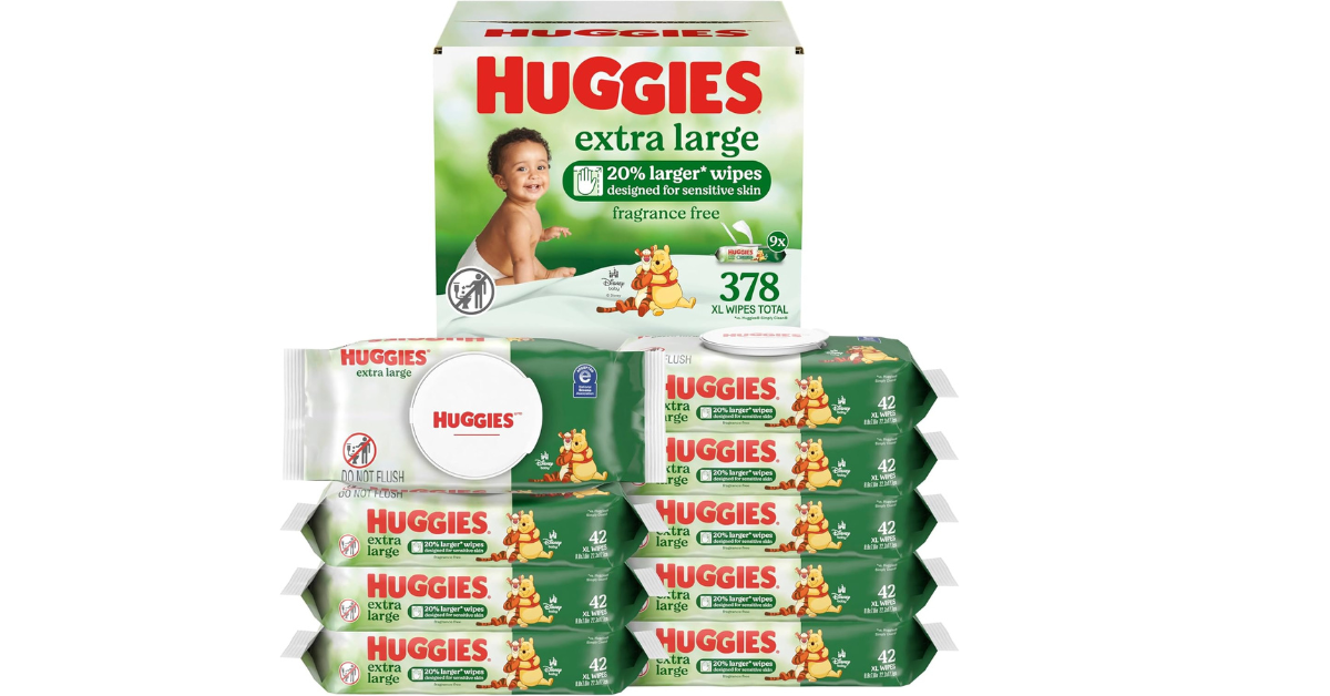 Amazon Lowest Price: Huggies Extra Large Baby Wipes, Unscented, 9 Flip ...