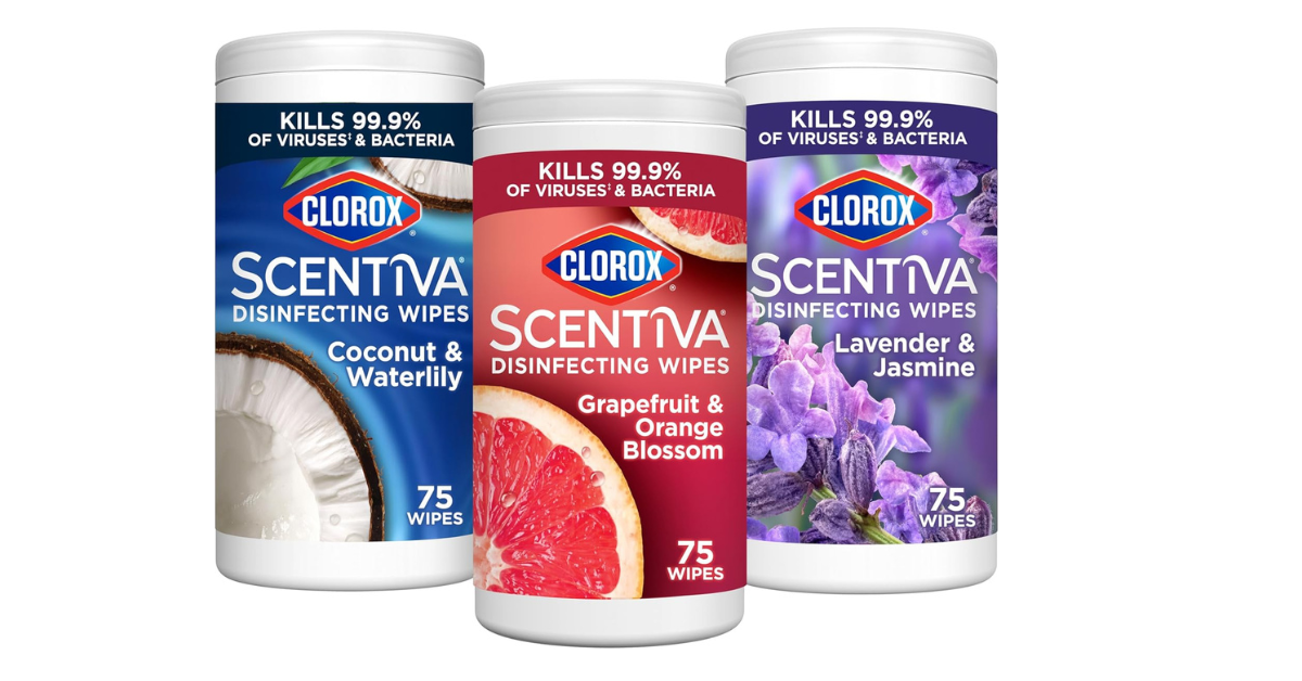 Amazon Lowest Price: 3 Pack Clorox Scentiva Disinfecting Wipes ...